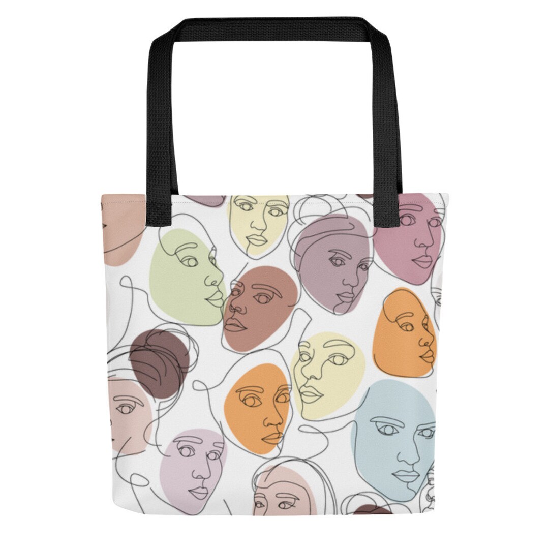 Portraits Faces Line Drawing Unique Tote Bag - Etsy