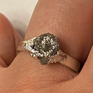 2.8 Ct Rough Diamond Cast in Place Fine .999 Silver - Etsy