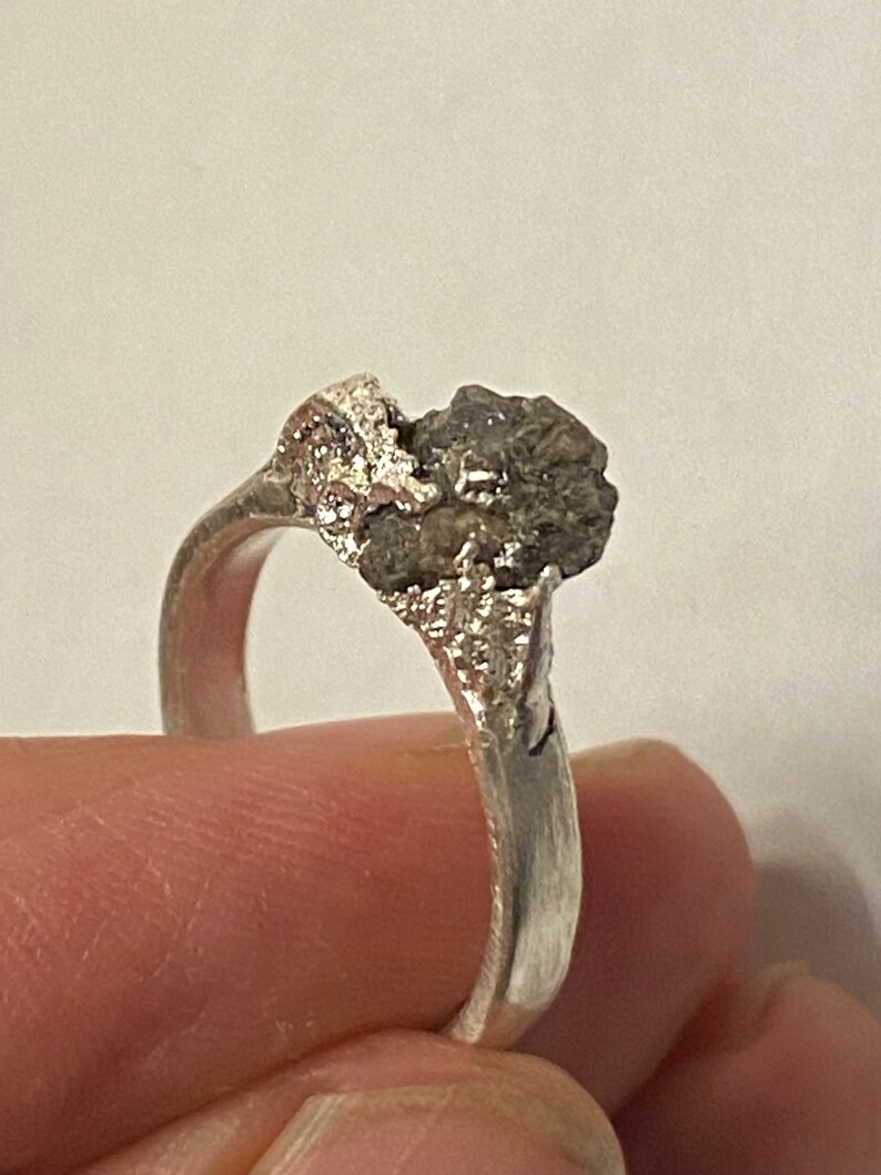 2.8 Ct Rough Diamond Cast in Place Fine .999 Silver - Etsy