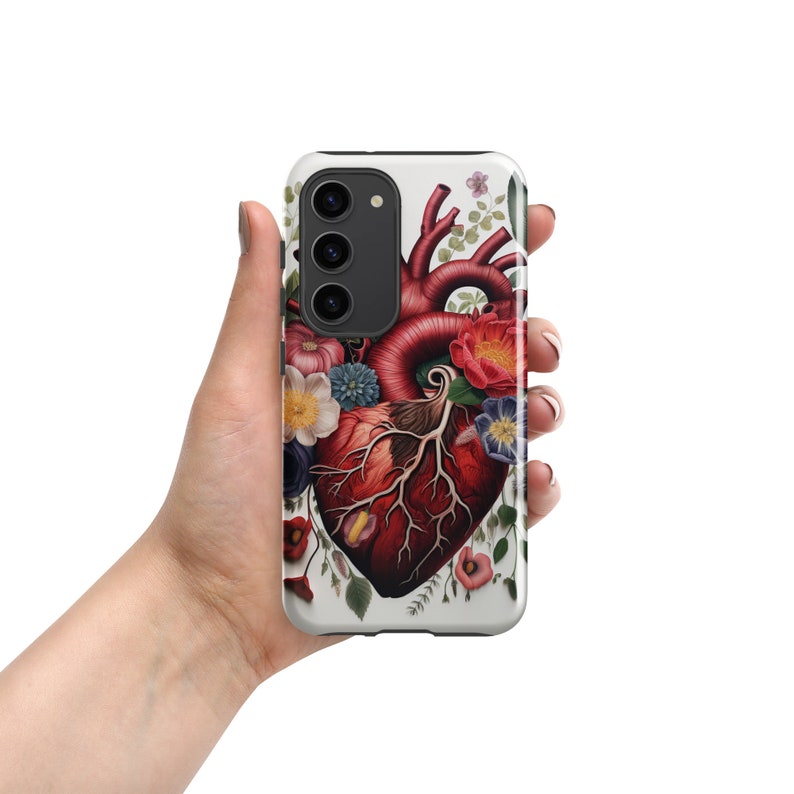 Anatomical Heart With Flowers Case for Samsung® - Etsy