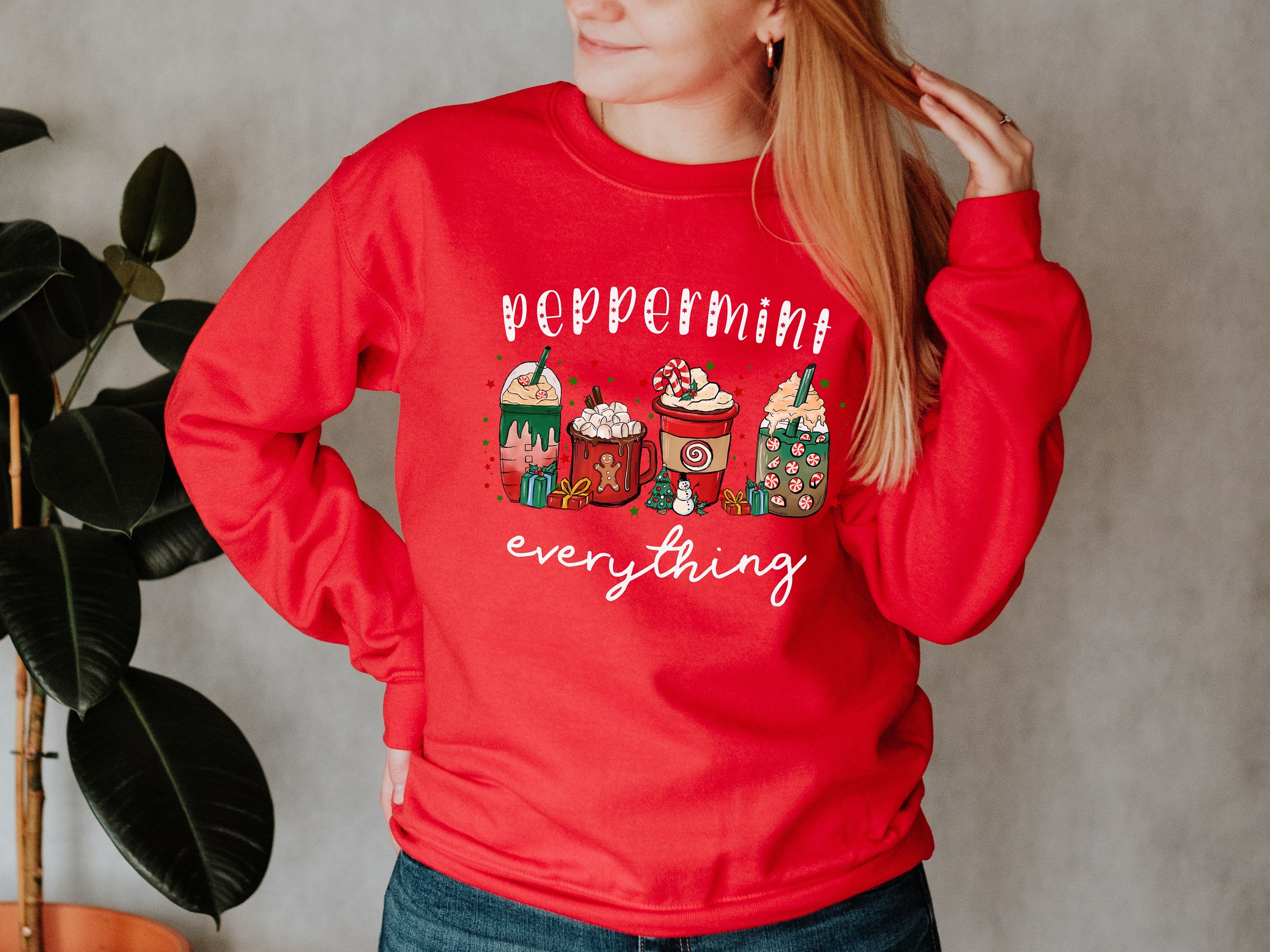 Peppermint Everything Christmas Coffee Sweatshirt / Gift for Christmas ...