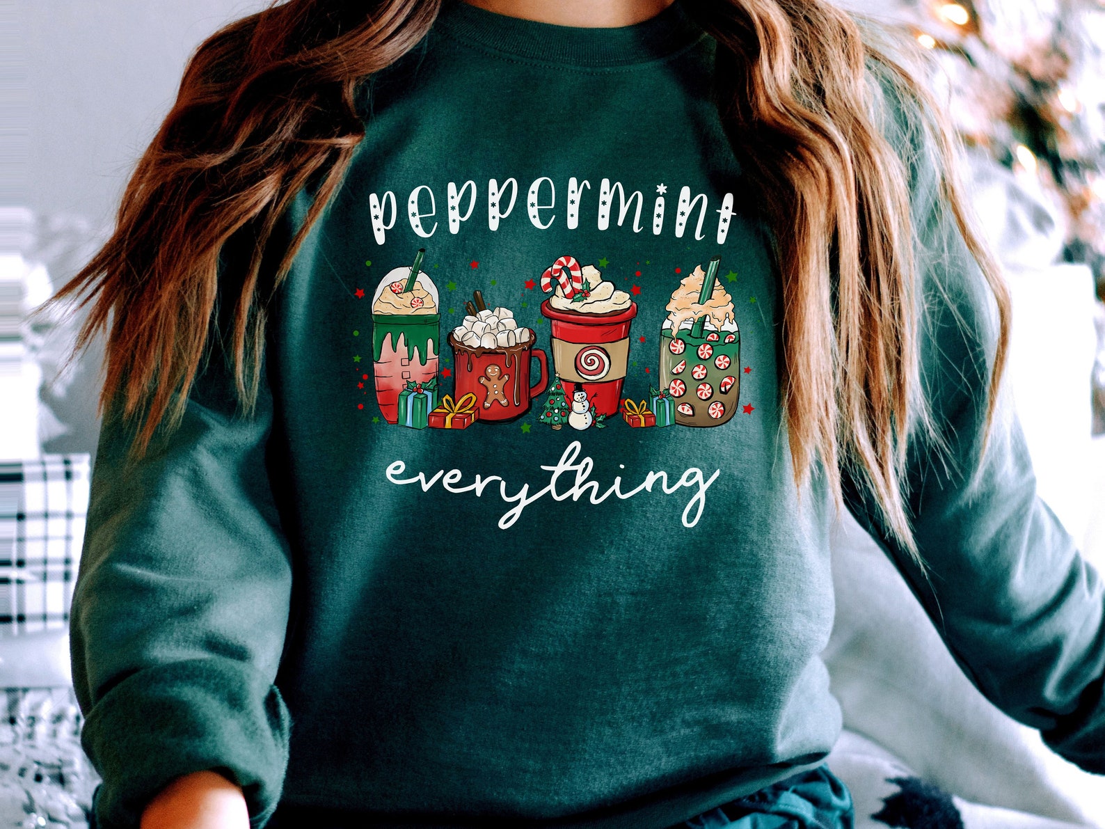 Peppermint Everything Christmas Coffee Sweatshirt / Gift for Christmas ...