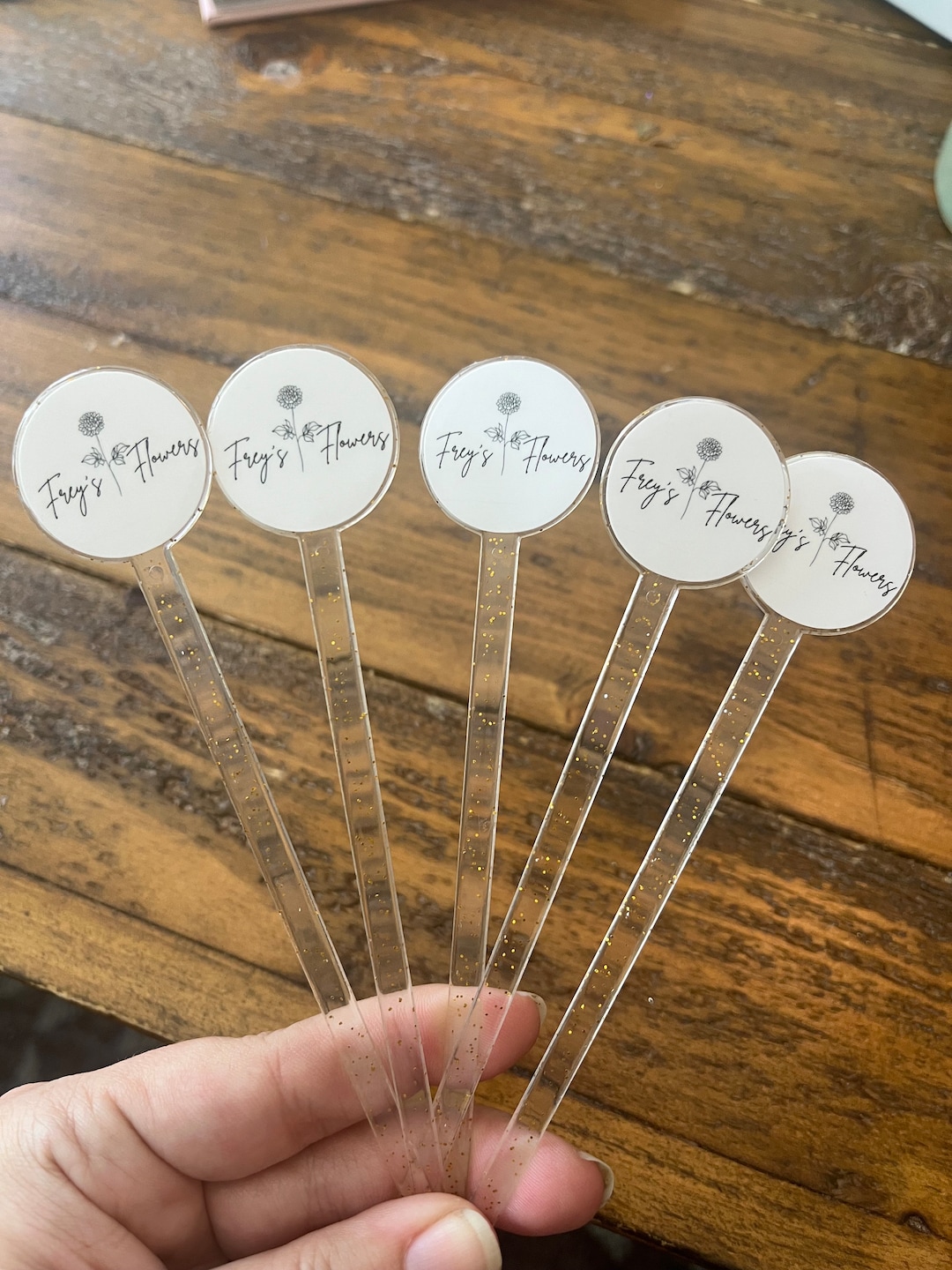 Custom Logo Drink Stirrers: Acrylic Party Cocktail Swizzle Sticks - Etsy