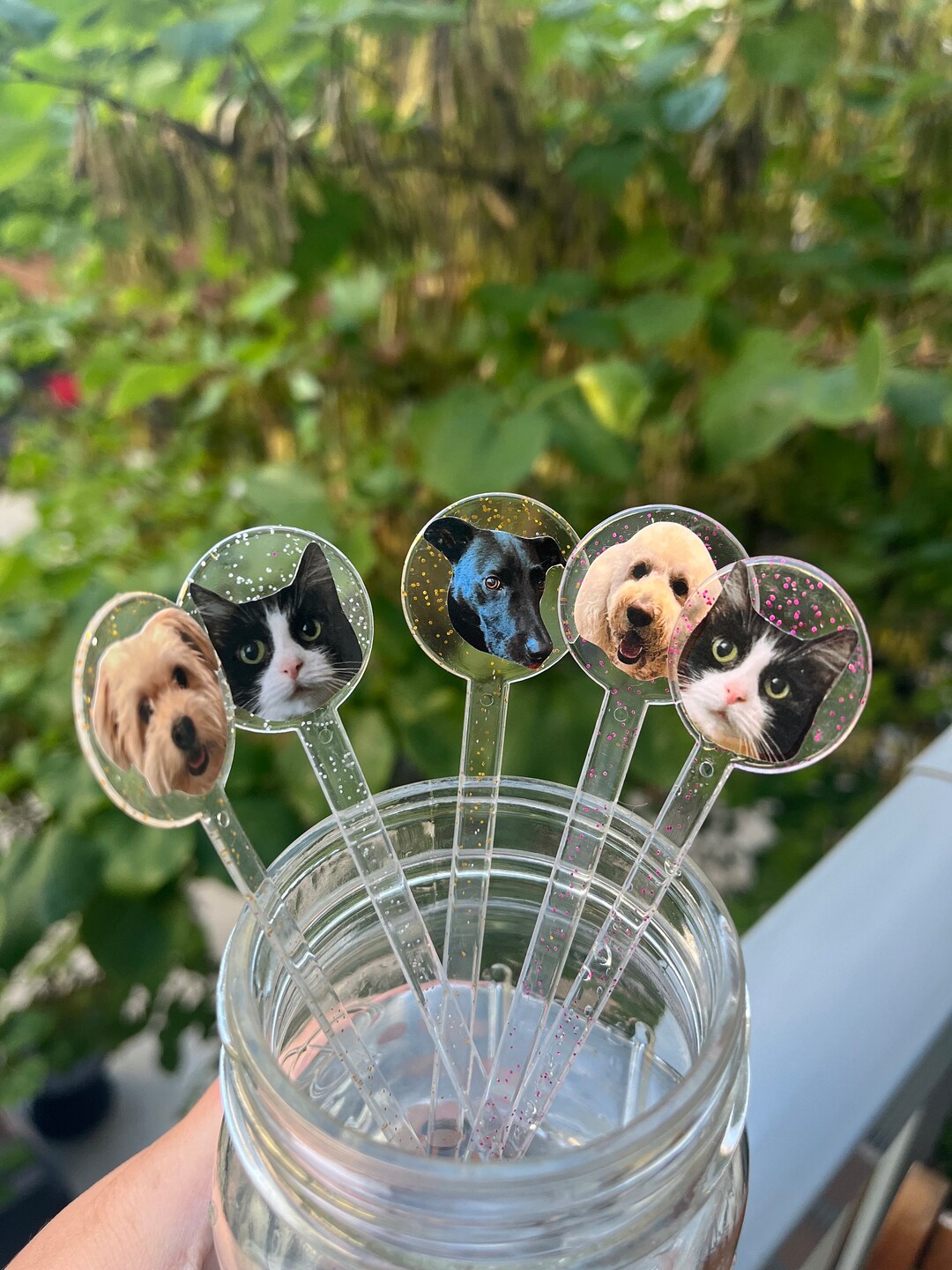 Custom SPARKLE Drink Stirrer, Wedding Drink Stick Stirrer, Dog/cat/pet ...