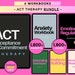 Acceptance & Commitment Therapy Workbook Bundle: ACT Worksheets and ...