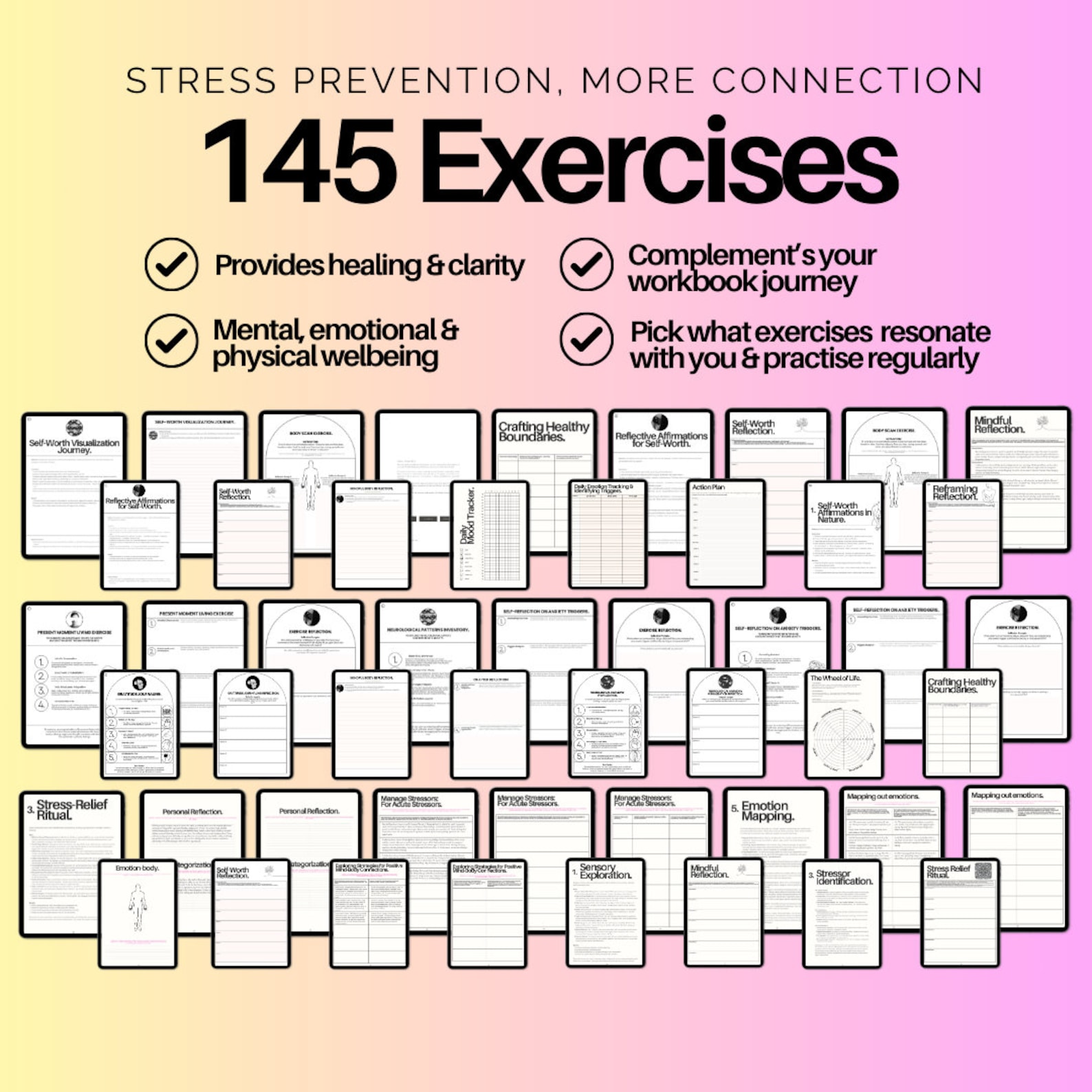 Somatic Therapy Workbook Bundle, Somatic Coping Skills Cards, Somatic ...