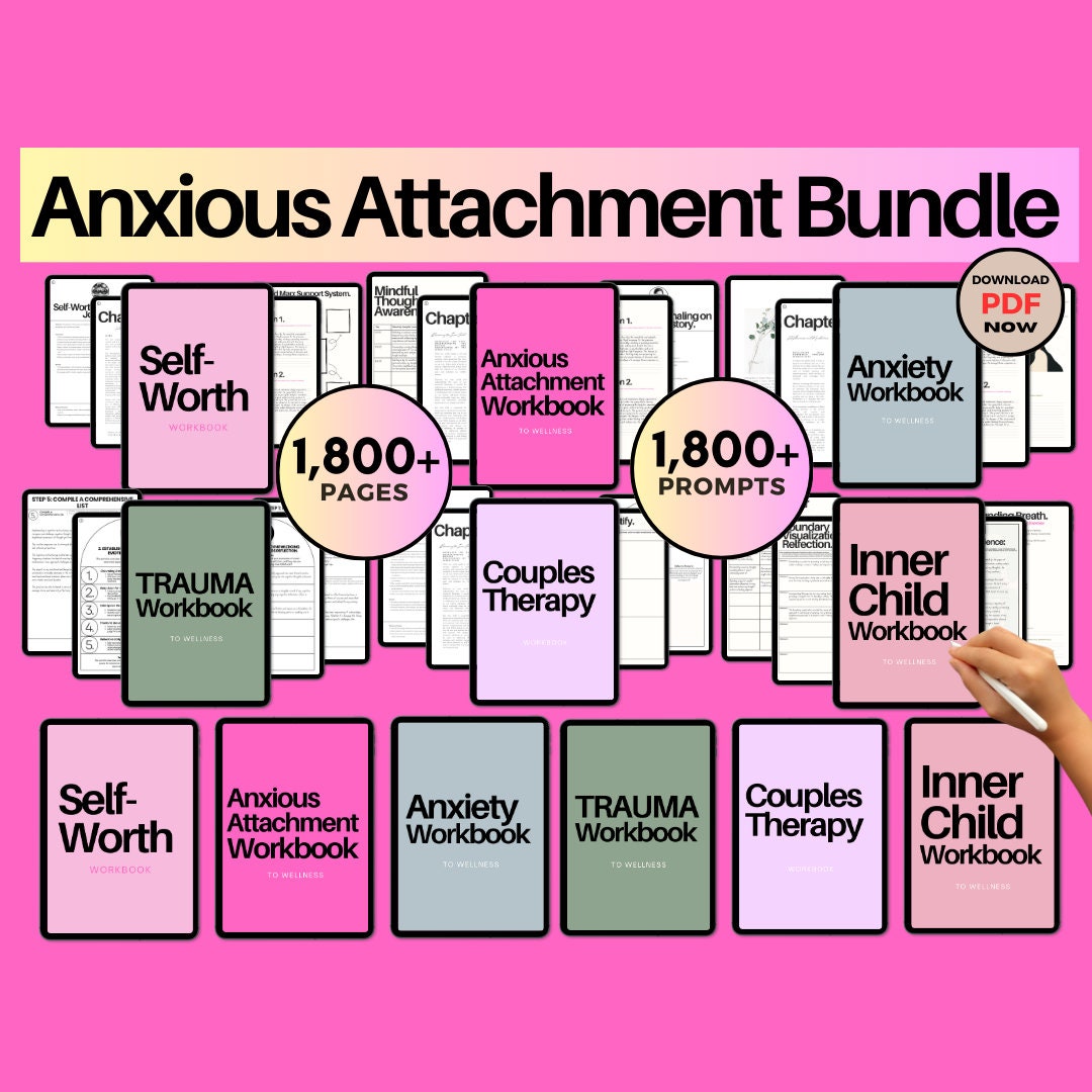 Anxious Attachment Workbook, Relationship & Couples Therapy, Anxiety ...