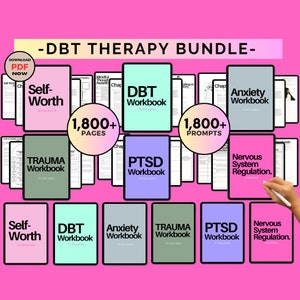 DBT Therapy Workbook Bundle: Anxiety, PTSD, Trauma (digital Download ...