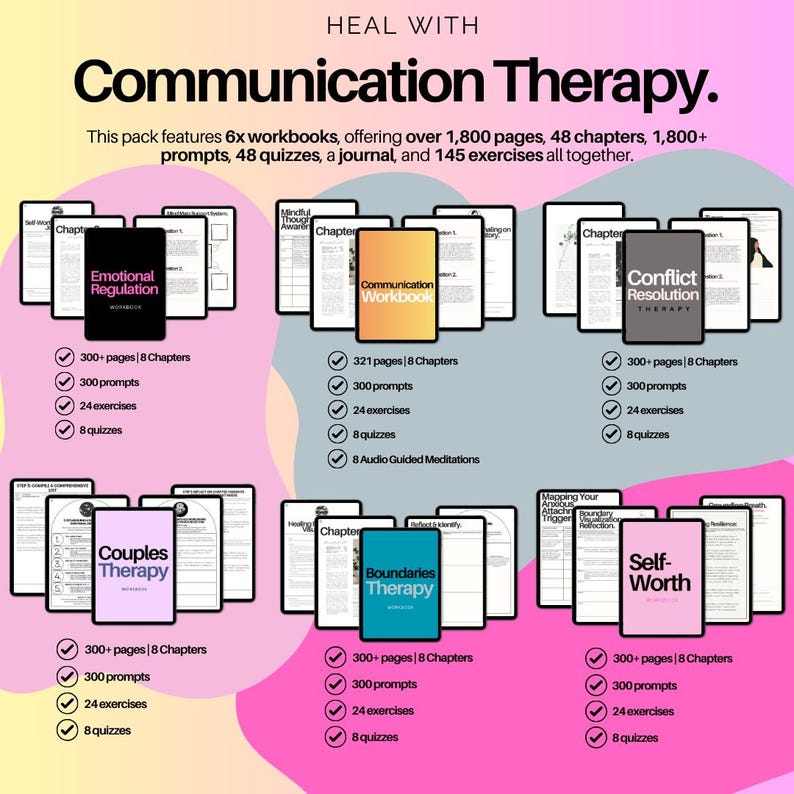 Communication Workbook & Worksheets Bundle: Nonviolent + Assertive ...