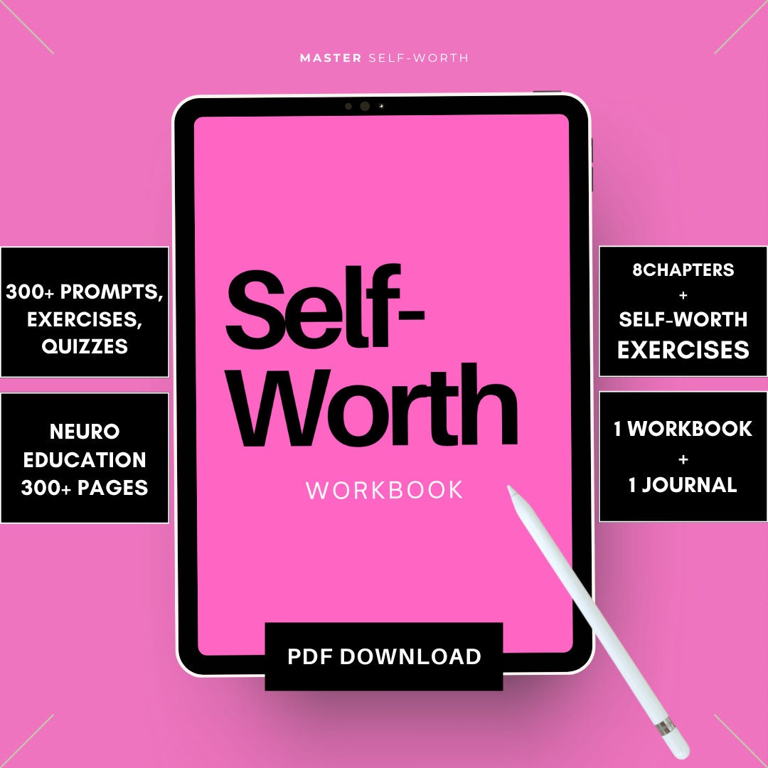 Self-worth Workbook: 300+ Prompts & Exercises (PDF Download) - Etsy