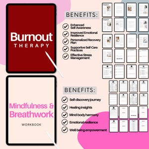 Burnout Therapy Workbook Bundle: ADHD & Autistic Burnout Recovery ...