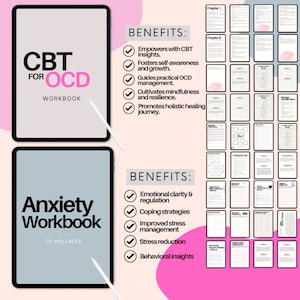 CBT Therapy Workbook Bundle: Worksheets, Exercises & Journal (digital ...