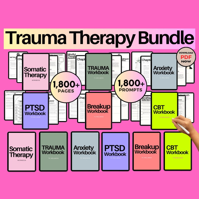 Trauma Therapy Workbook Bundle: PTSD, Anxiety, CBT (PDF Download) - Etsy