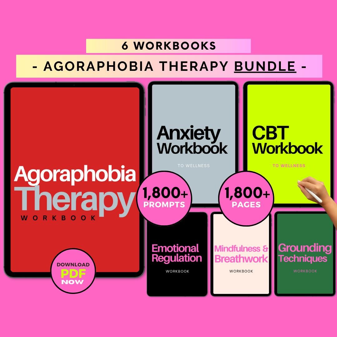 Agoraphobia Therapy Workbook Bundle, Agoraphobic, Agoraphobia ...