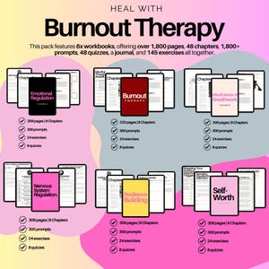 Burnout Therapy Workbook Bundle: ADHD & Autistic Burnout Recovery ...