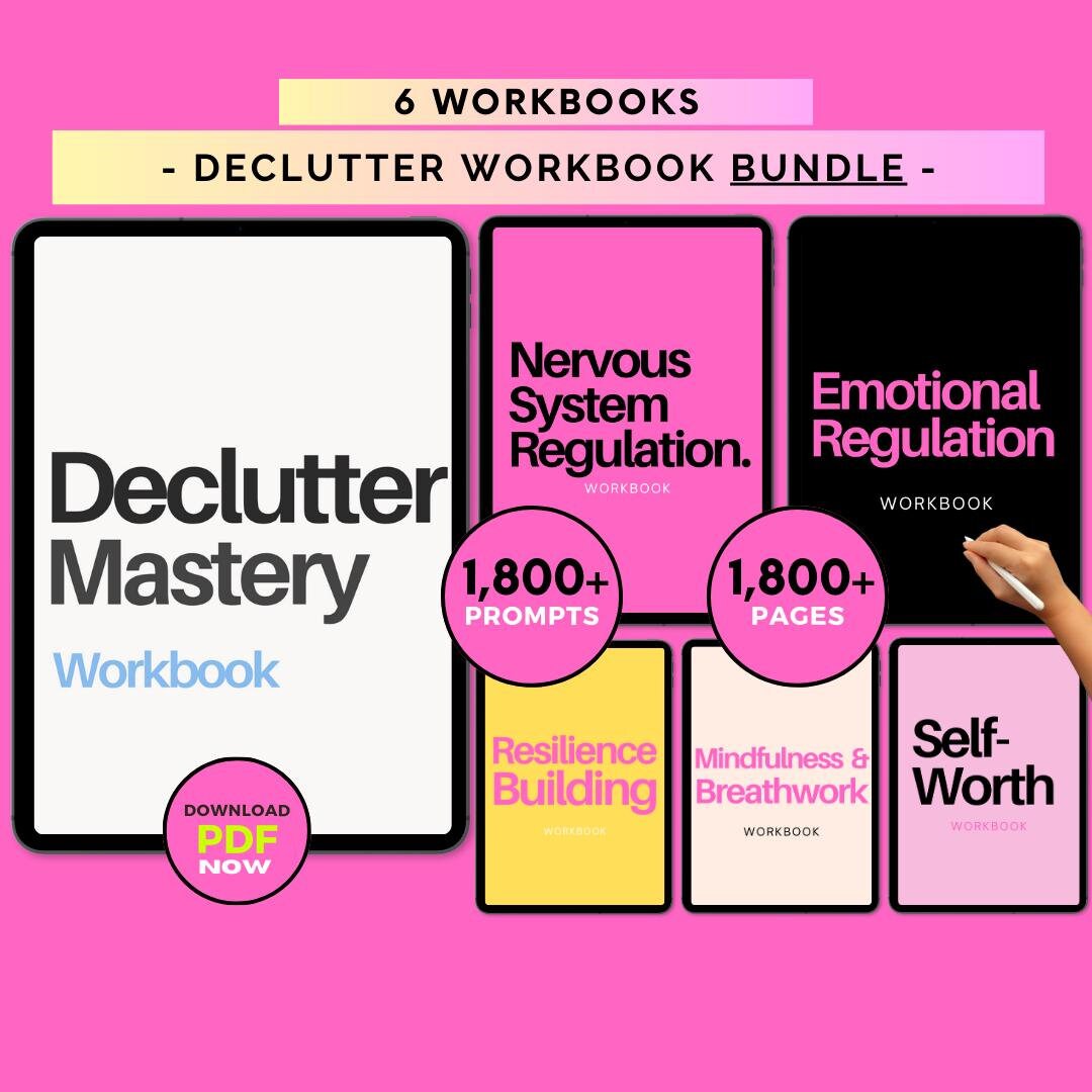 Declutter Therapy Workbook Bundle: Printable Planners, Checklists ...