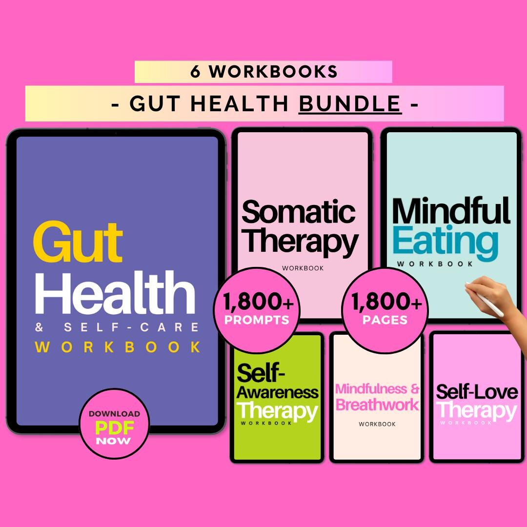 Gut Health Workbook Bundle: Protocol Meal Plan and Mindful Eating Guide ...