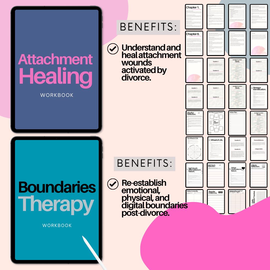 Divorce Therapy Workbook Bundle: Coping, Boundaries & Grief Worksheets ...