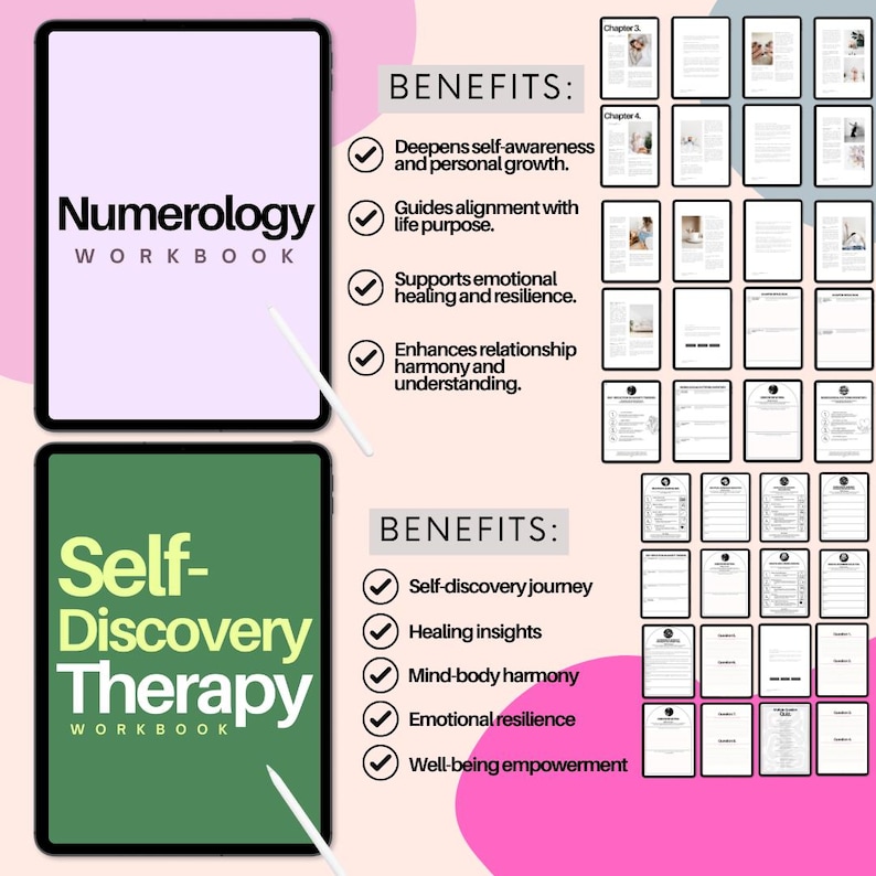 Numerology Workbook Bundle: Charts, Readings & Identity Guide (digital ...