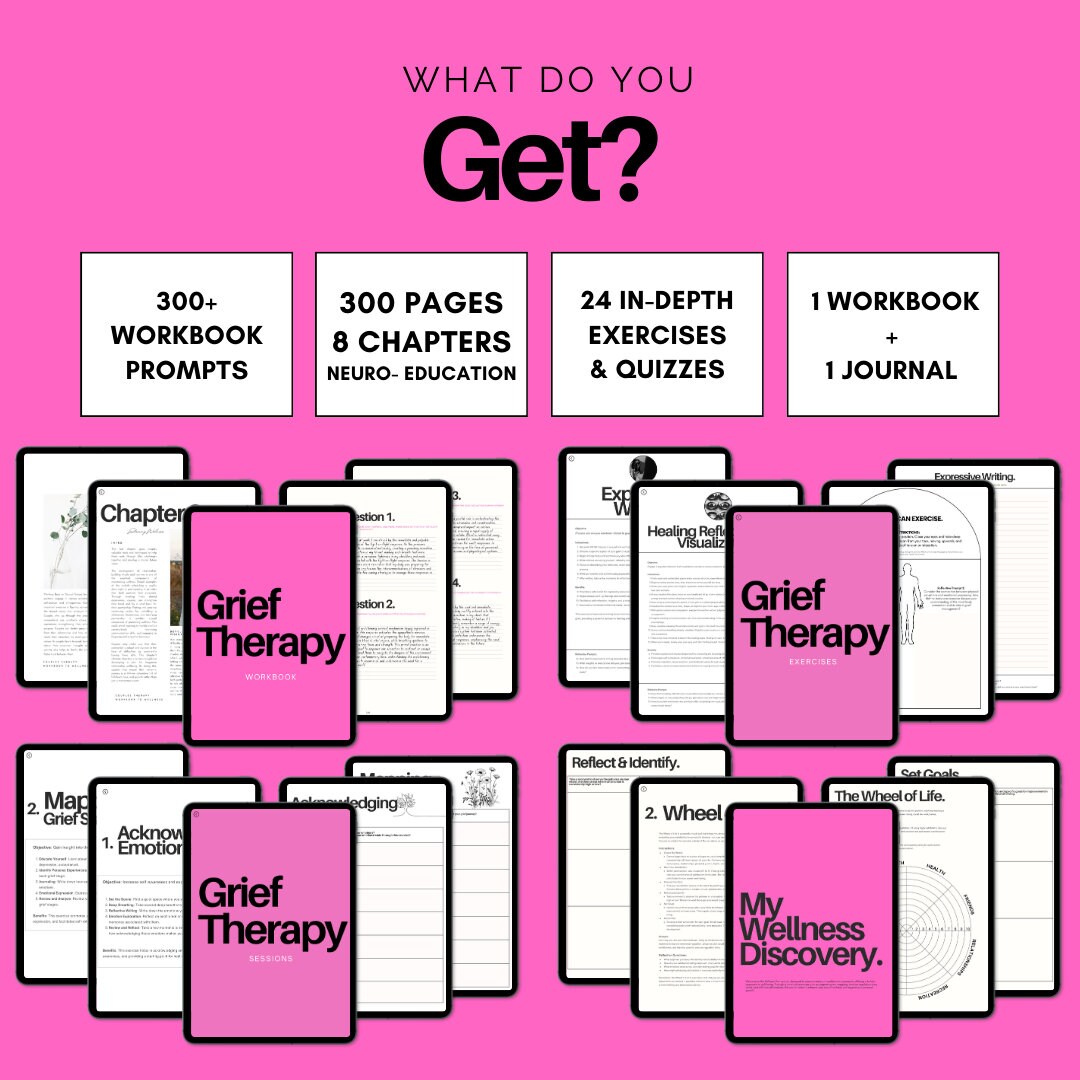 Grief Workbook, Grief Worksheets, Grief Journal, Grief Therapy ...