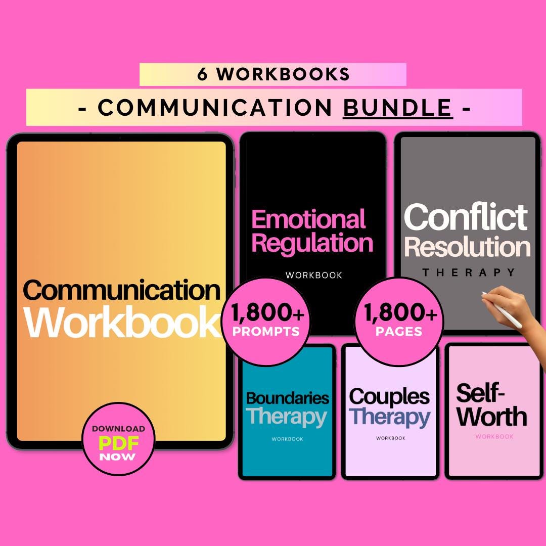 Communication Workbook & Worksheets Bundle: Nonviolent + Assertive ...