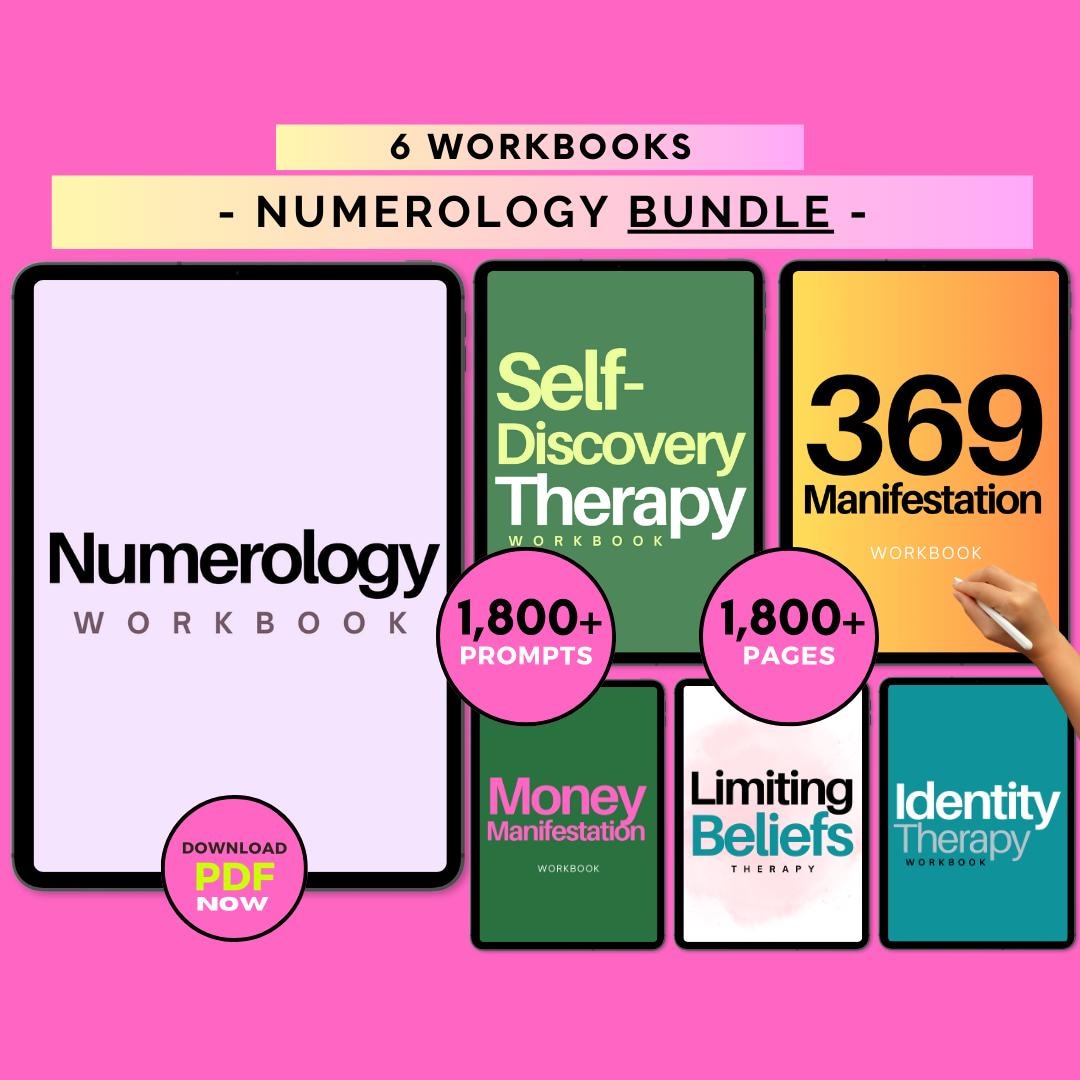 Numerology Guide Workbook Bundle, Numerology Template & Report ...