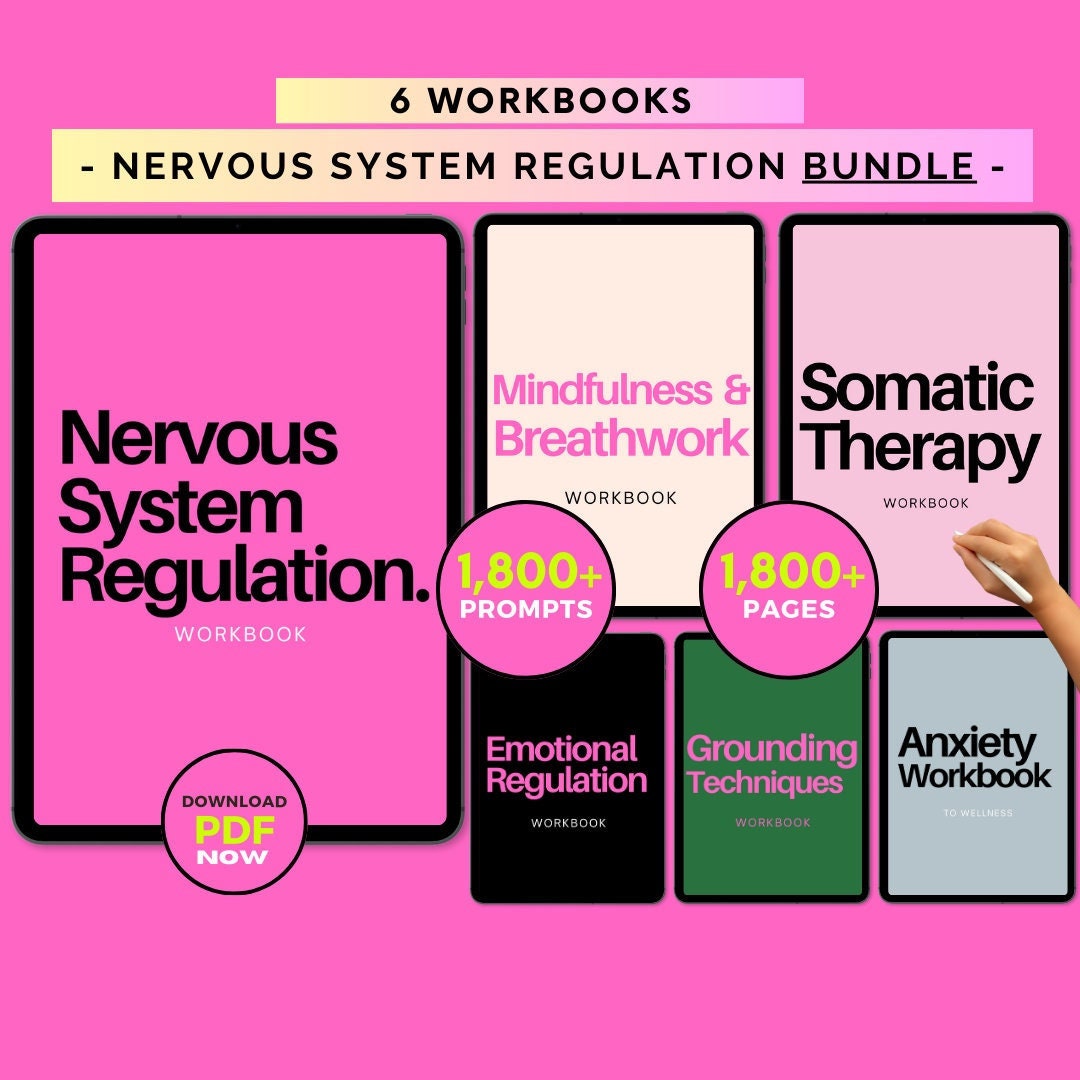 Nervous System Regulation Workbook Bundle: Self-regulation Therapy ...