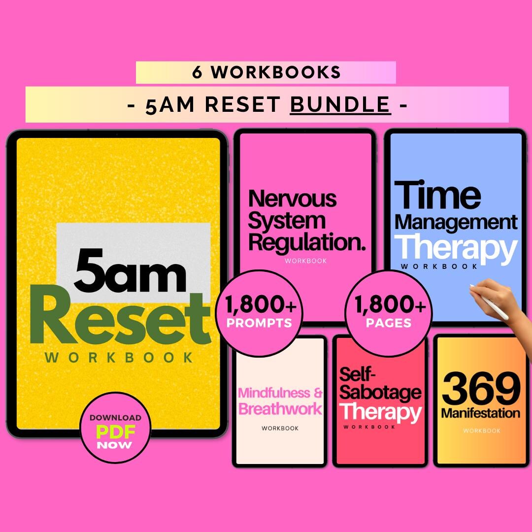 5AM Workbook Bundle: Morning Routine, Habit & Productivity Tracker ...