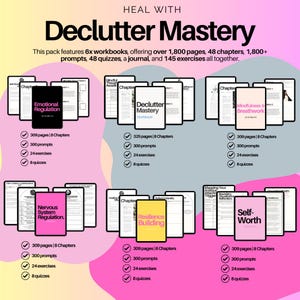 Declutter Therapy Workbook Bundle: Printable Planners, Checklists ...