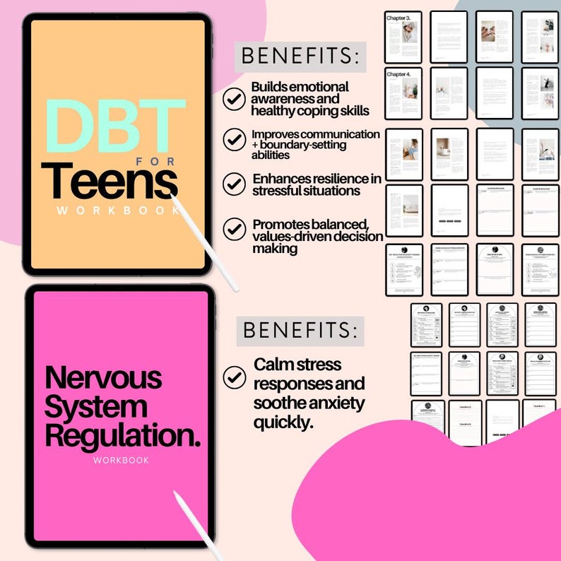 DBT Workbook Bundle for Teens, Therapy Skills (digital Download) - Etsy