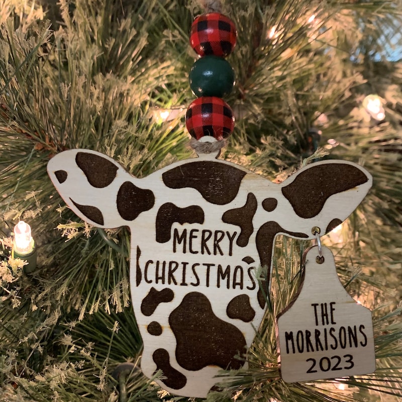 Felted Cow Tree Ornament - Etsy