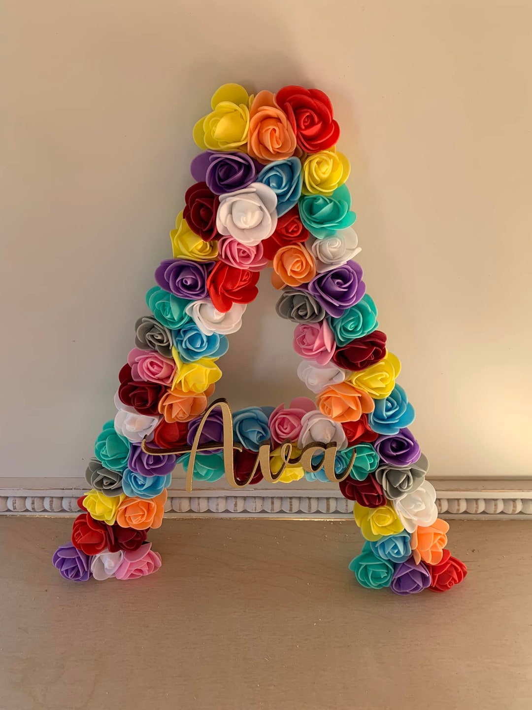 Personalized Floral Letter Floral Letters Personalized Letter for Girl ...