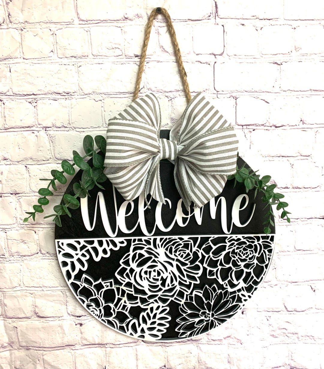 Welcome Sign for Plant Lovers Door Hanger Entryway Sign Door Hanger ...