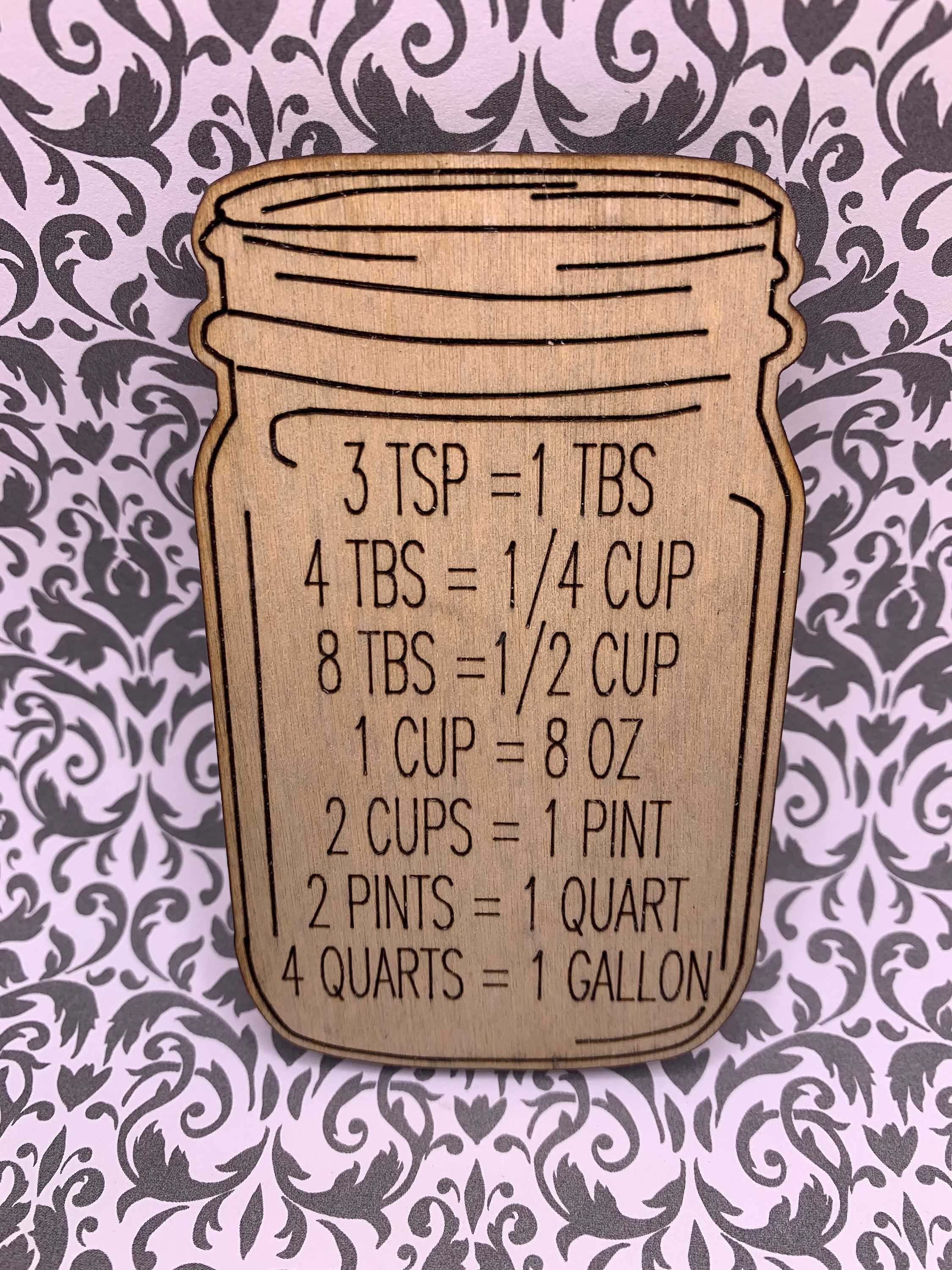 Refrigerator Magnet Measurement Conversions With Liquid - Etsy