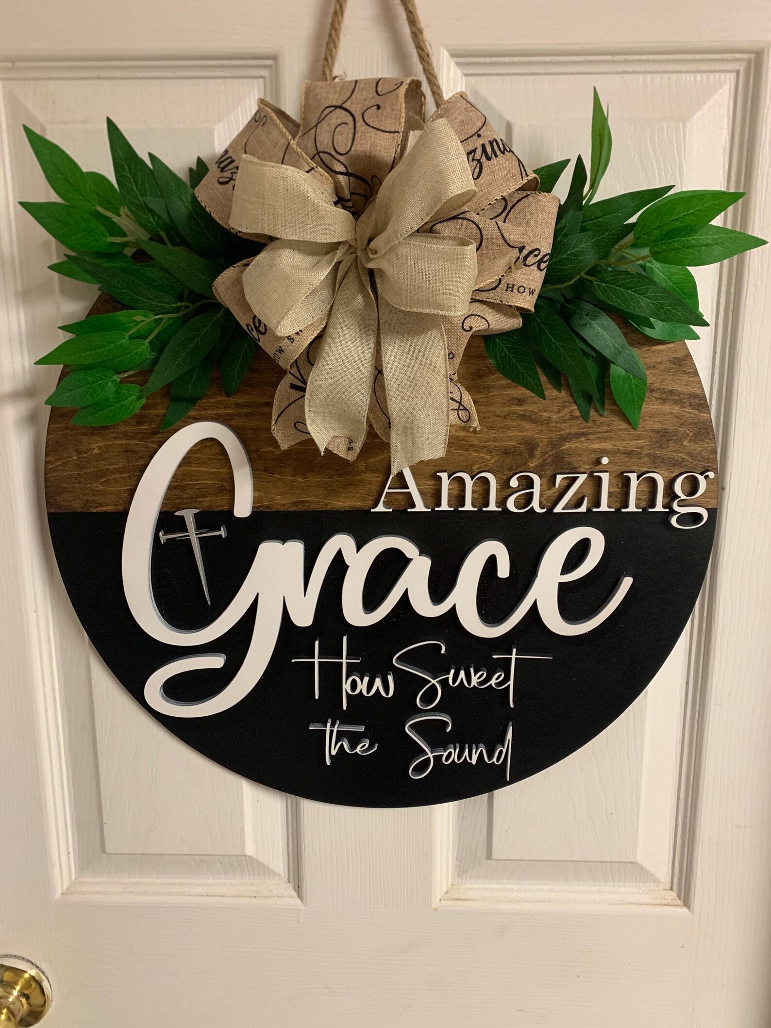 Amazing Grace Door Hanger for Porch for Front Door Housewarming Gift ...