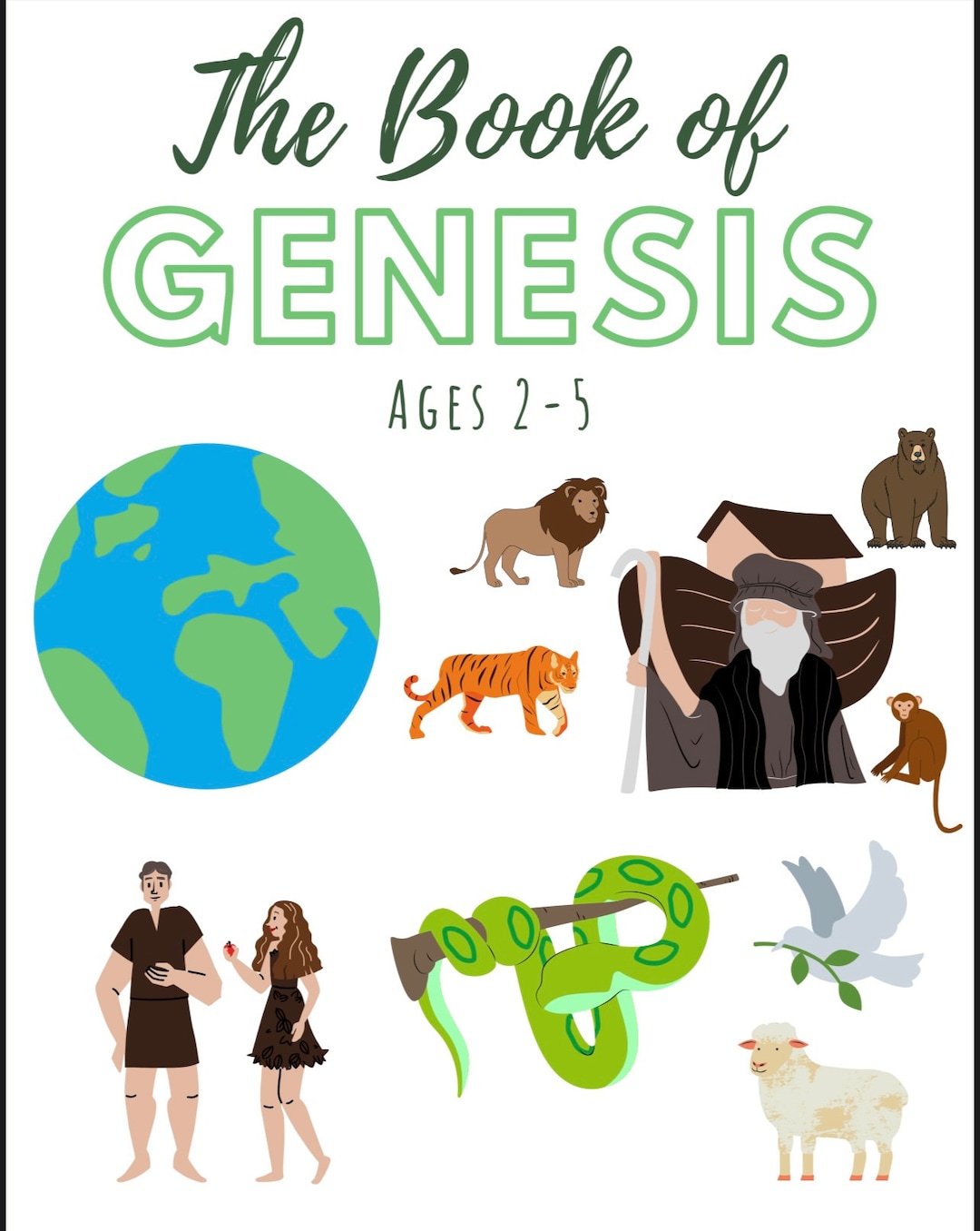Kid's Christian Activity Book: the Book of Genesis - Etsy