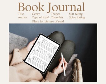Soft Pink Digital Reading Journal | Romance Book Tracker for Goodnotes ...