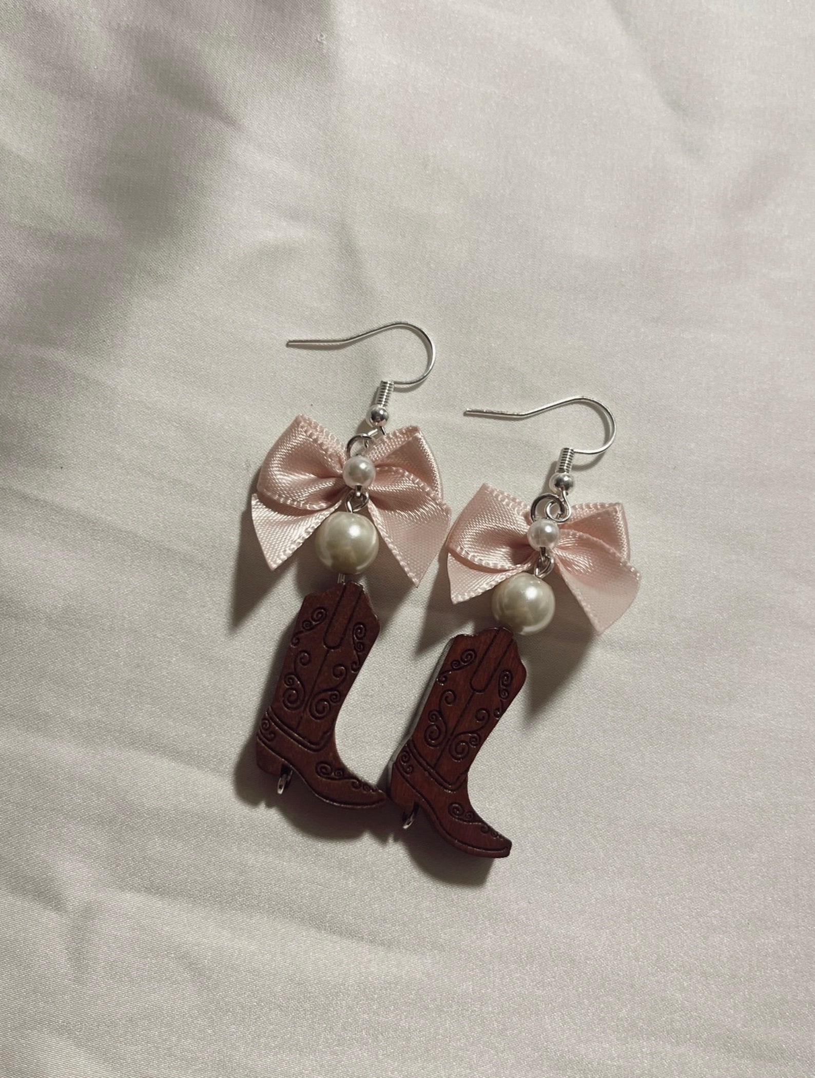 Coquette Cowgirl Boot Earrings - Etsy