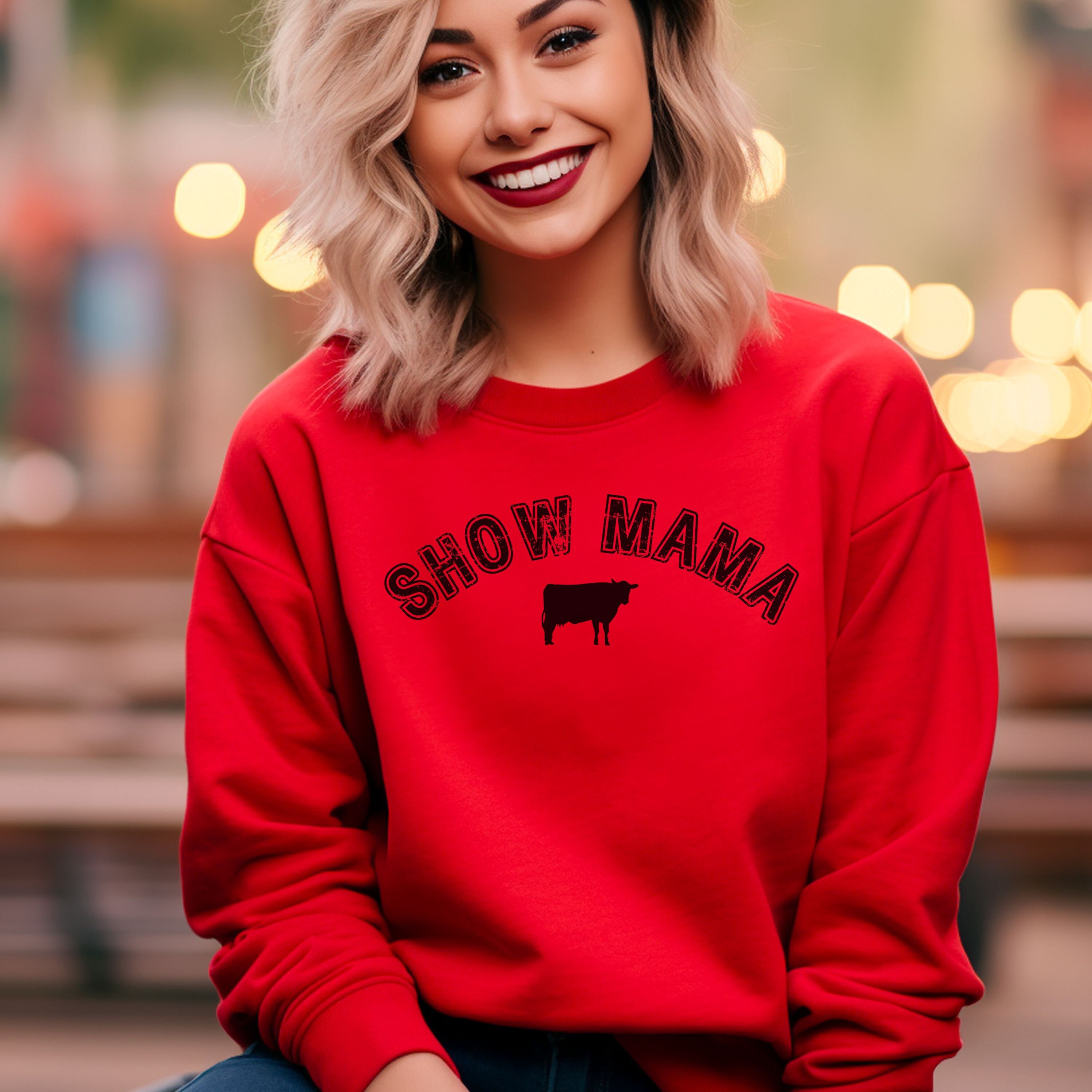 Cow Show Mama Sweatshirt, Cow Show Mama Crewneck, Cattle Show Mom Shirt ...