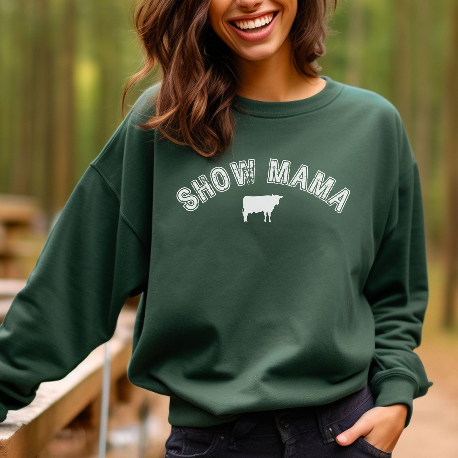 Cow Show Mama Sweatshirt, Cow Show Mama Crewneck, Cattle Show Mom Shirt ...
