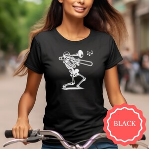 Trombone Skeleton Marching Band Shirt, Band Tee, Brass T-shirt ...