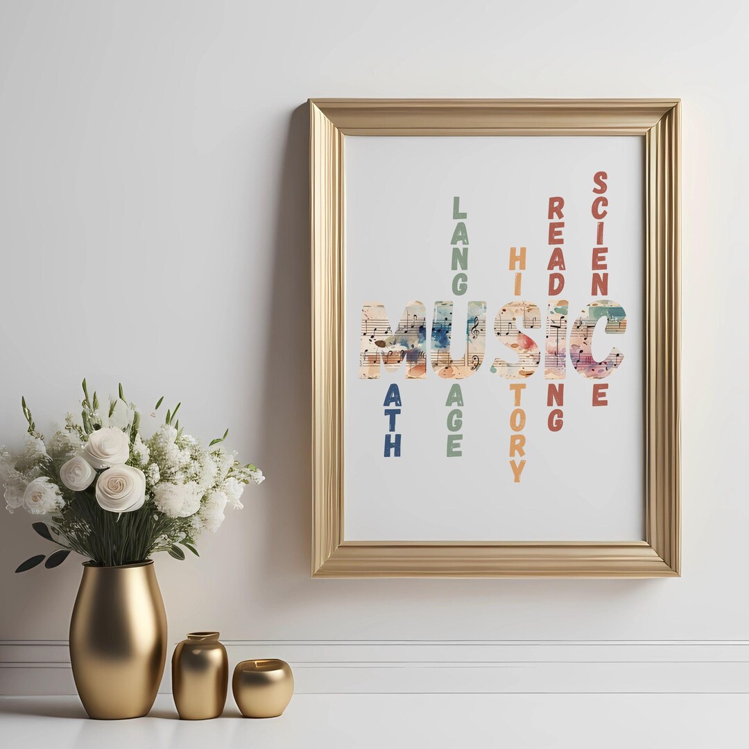 Music Teacher Wall Art Unframed Quote, Musician Home Decor, Gift for ...