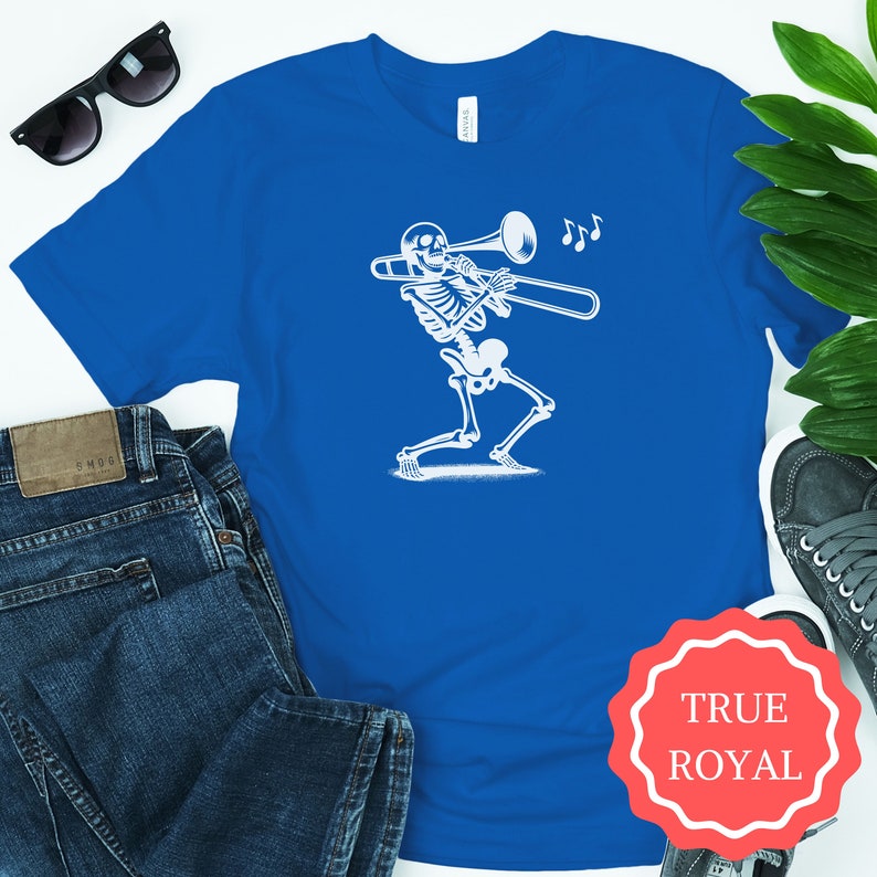 Trombone Skeleton Marching Band Shirt, Band Tee, Brass T-shirt ...