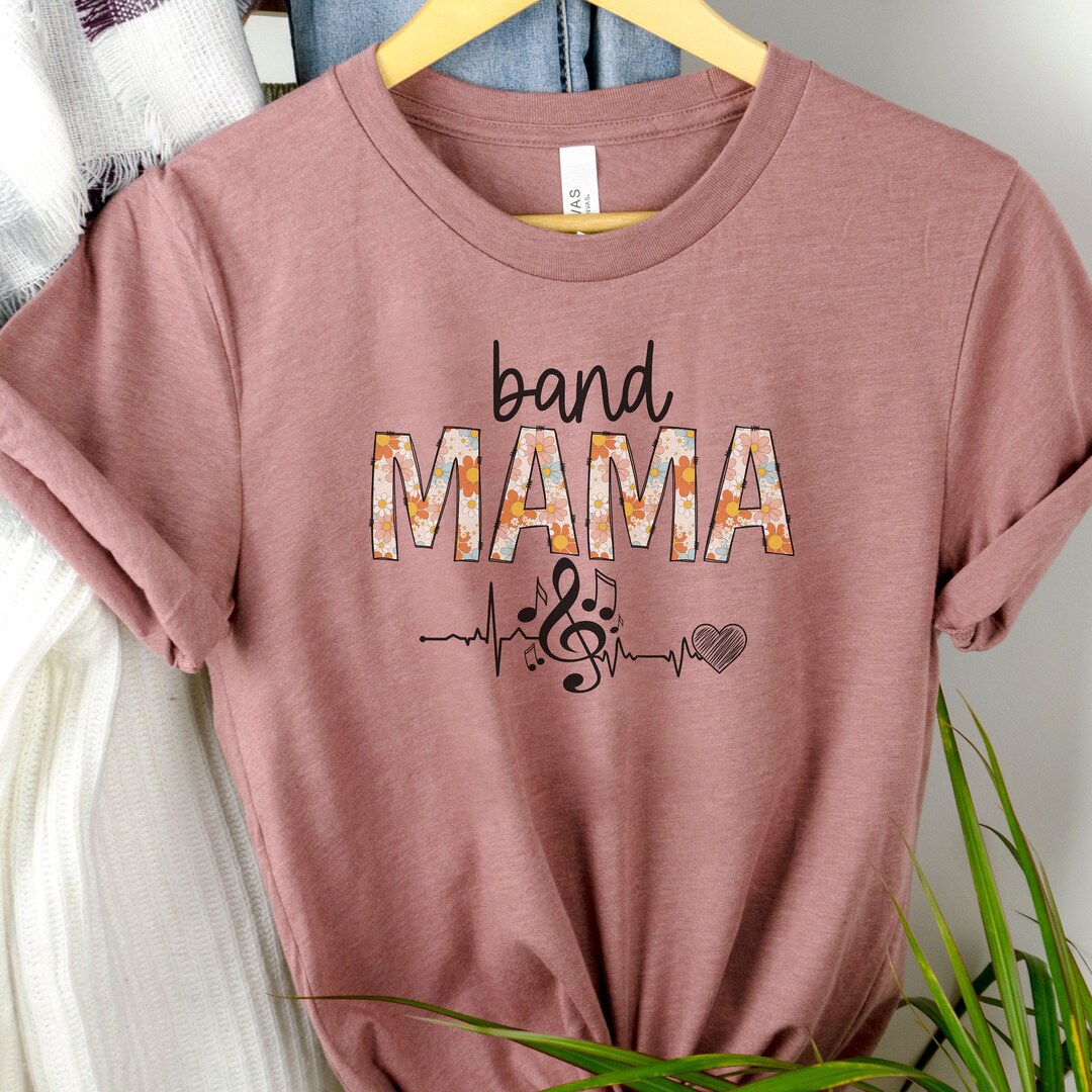 Retro Floral Band Mama Shirt, Band Mama Tee, Band Shirt for Women ...