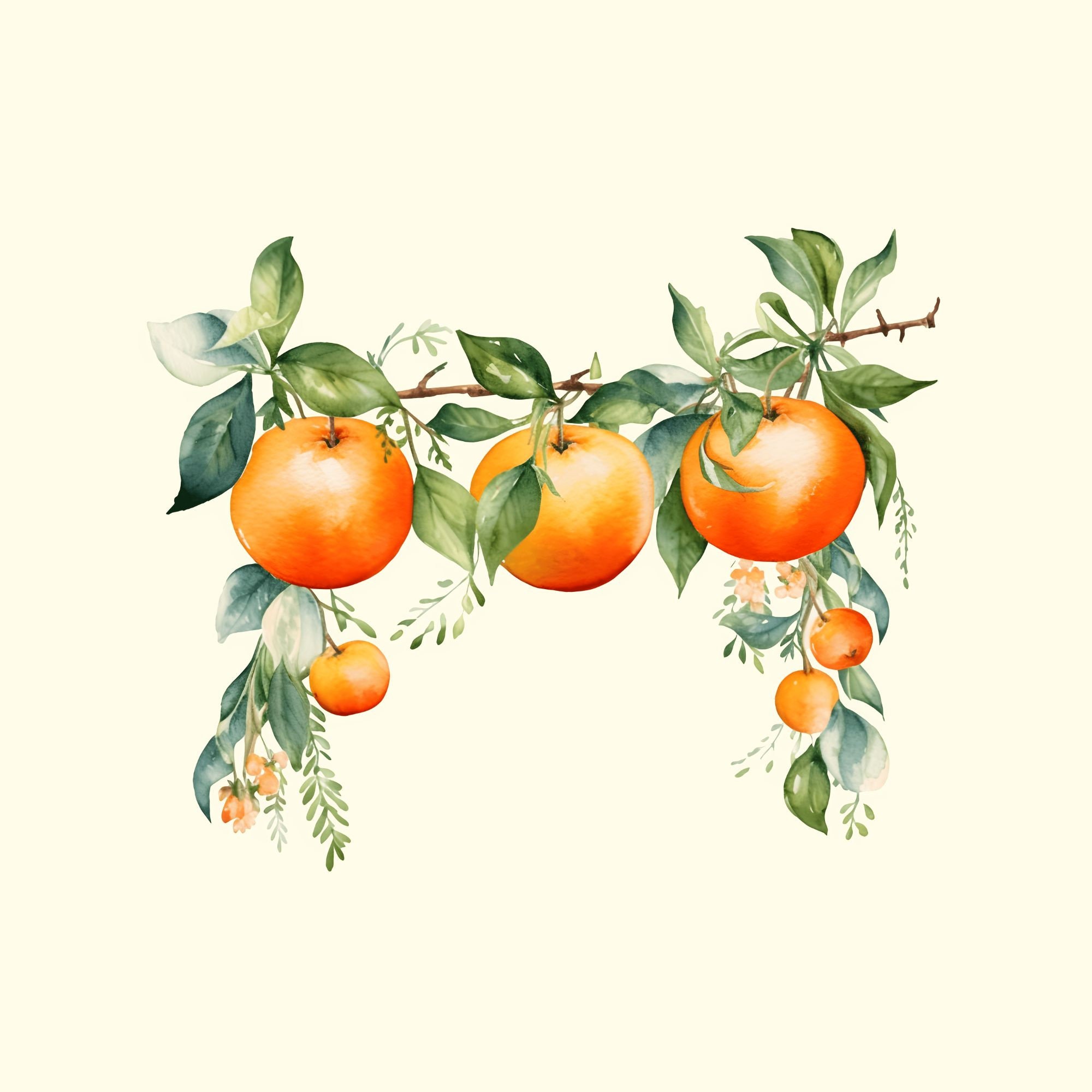 Oranges Watercolor Clipart Bundle 5 PNG Images Transparent - Etsy