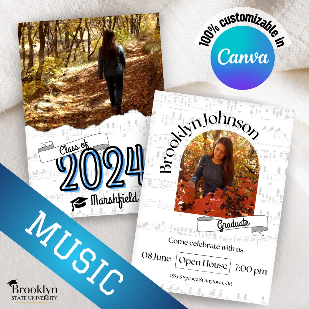 Music Graduation Announcement 2024 Band Senior Announcement Choir ...