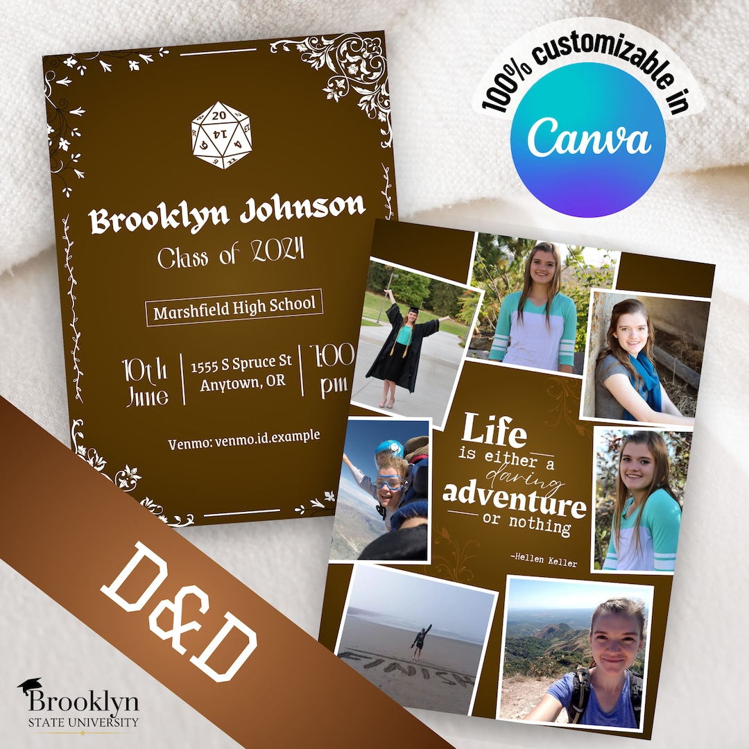 D&D Graduation Announcement 2025 Dnd Senior Announcement RPG Graduation ...