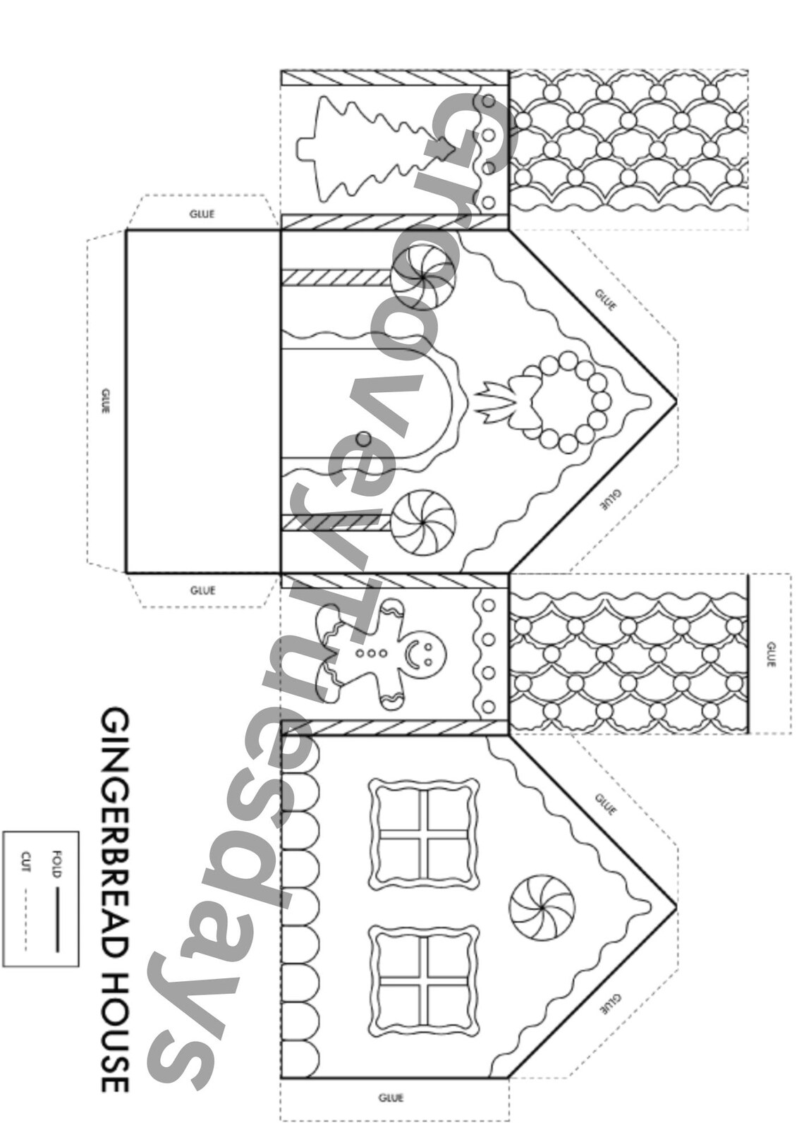 3D Paper Christmas House Craft for Kids - Etsy