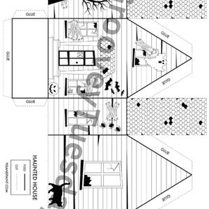 3D Halloween Paper House Craft for Kids - Etsy