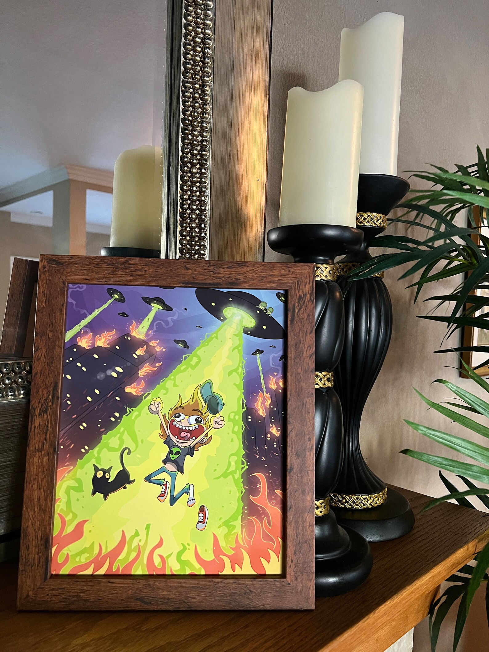 Alien Fanboy | UFO | Hand-drawn Illustration | Digital Art Print | Wall ...